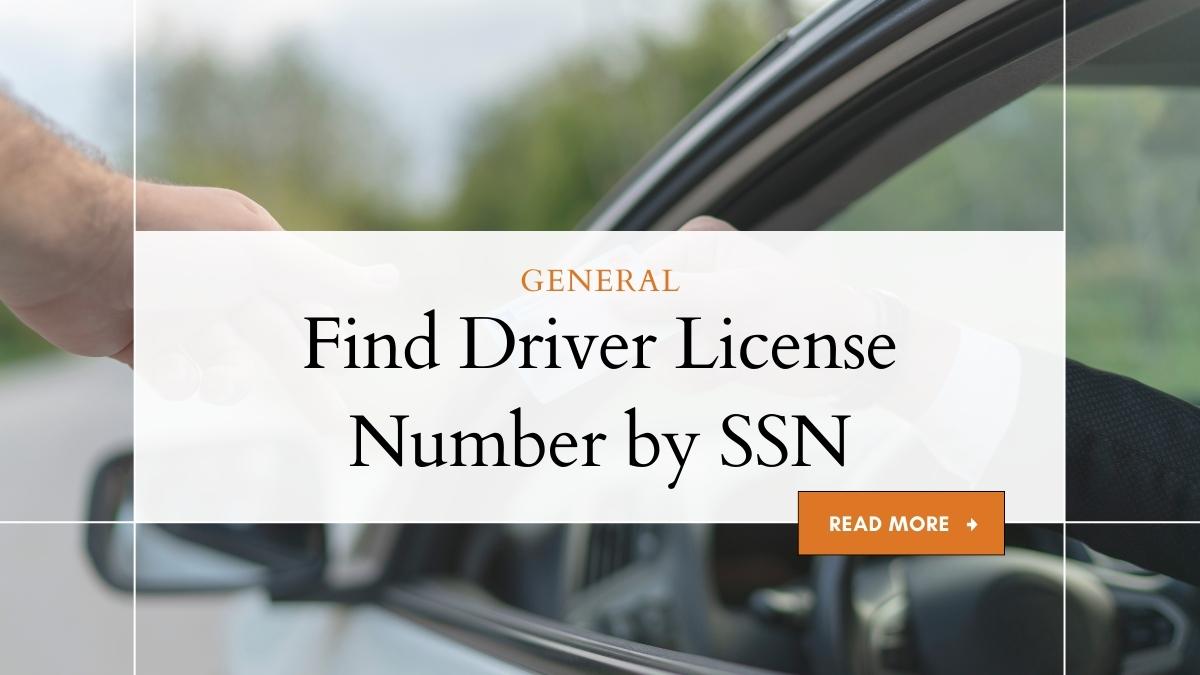 Find Driver License Number by SSN 2024 - Smartly Guide Find Driver License Number by SSN 2024 - Smartly Guide